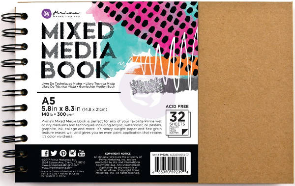 Mixed Media Book A5 – Prima - Creative Inspirations