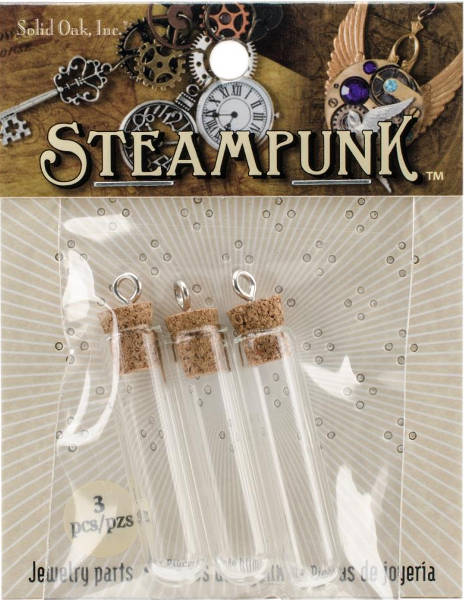 Steampunk Glass Test Tubes – Solid Oak - Creative Inspirations