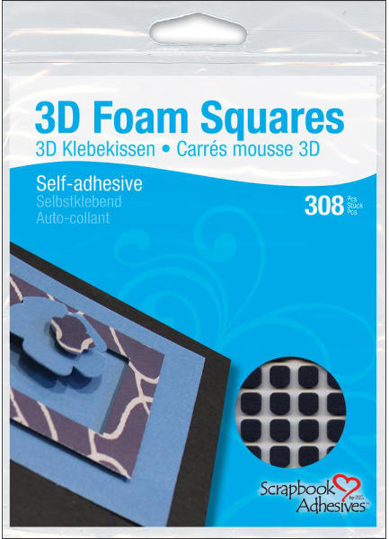 3D Foam Squares – 1/4 inch Square Black – 3L Scrapbook Adhesives ...