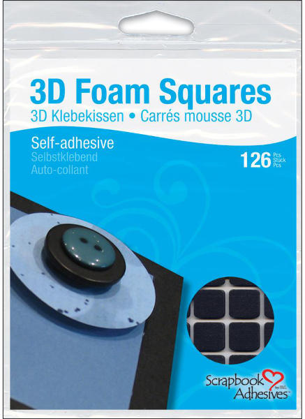 3D Foam Squares – 1/2 inch Square Black – 3L Scrapbook Adhesives ...
